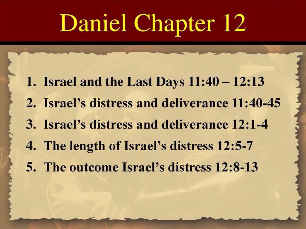 Daniel 12 ISRAEL’S TIME OF TROUBLE – Milo